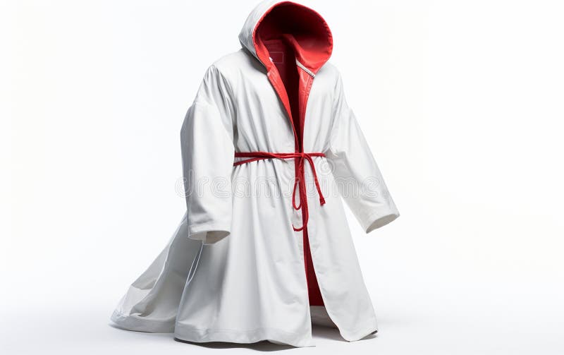 Boxing Robe Against Clean White Stock Image - Image of belt, entrance ...