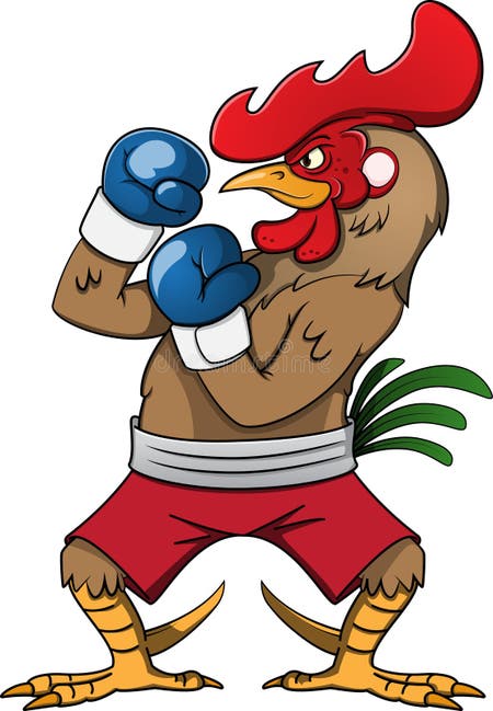 Boxing Rooster stock vector. Illustration of manly, agressive - 59670165