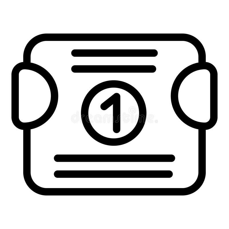 Boxing Round Board Icon Outline Vector. Fight Club Stock Illustration ...