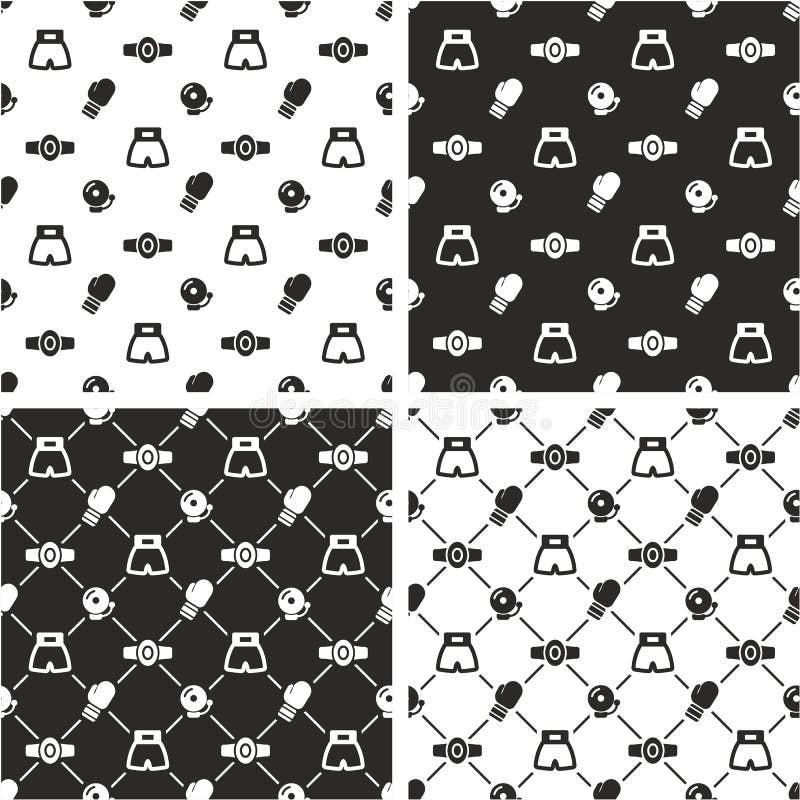 Boxing Seamless Pattern Set Stock Vector - Illustration of flyer ...