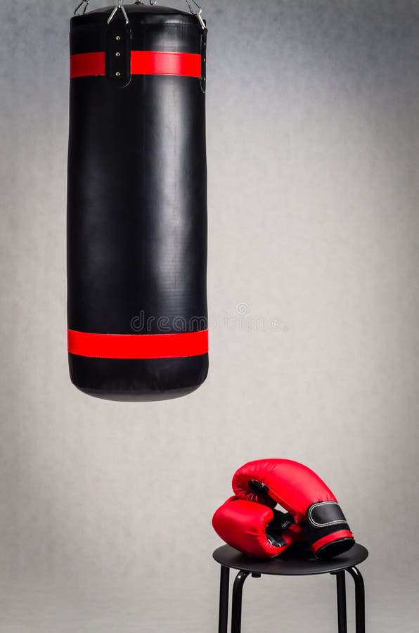 Boxing Set on Grey Background Stock Photo - Image of fitness, grey ...