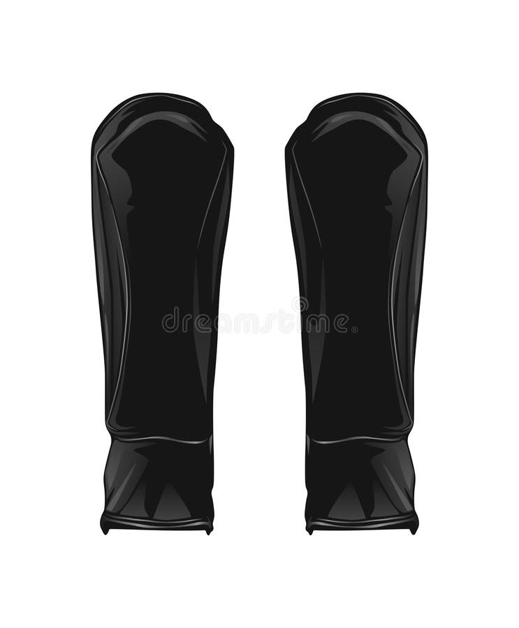 Boxing Shin Guards Vector Illustration Stock Vector - Illustration of ...