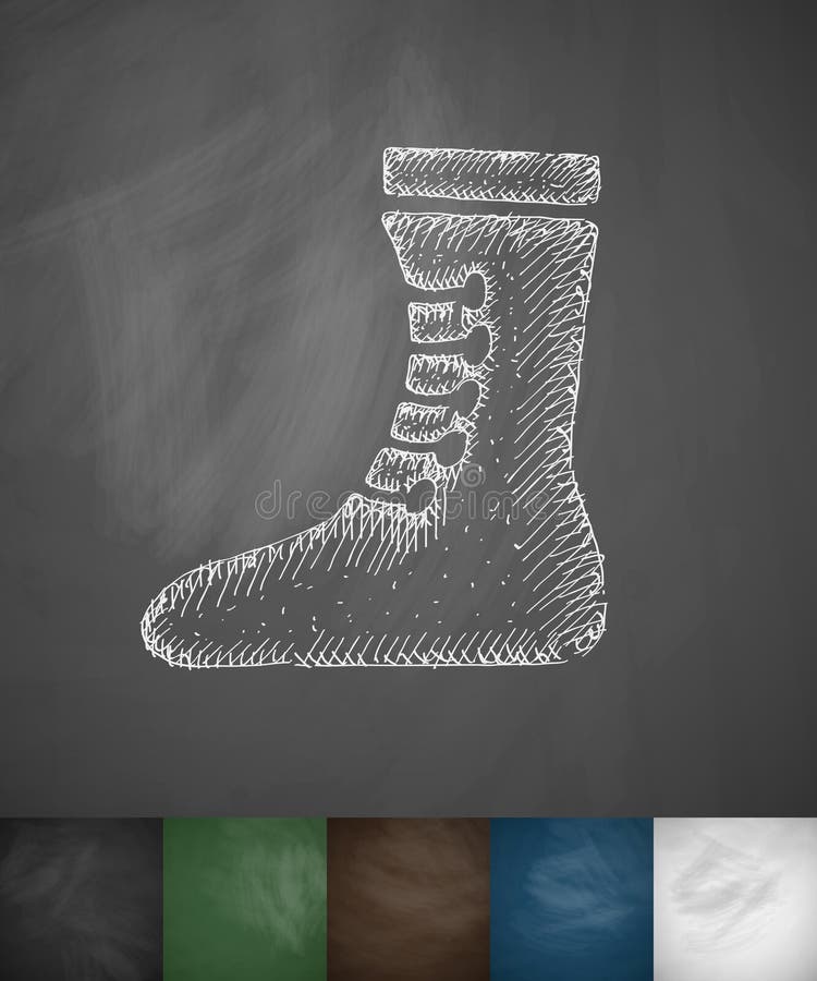 Boxing Shoes Icon. Hand Drawn Vector Illustration Stock Vector ...
