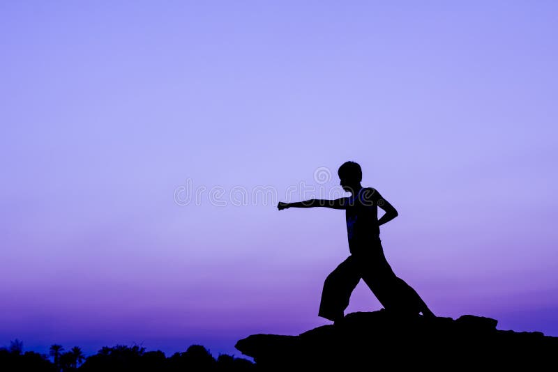 Meditation silhouette stock photo. Image of sunrise, twilight - 17720168