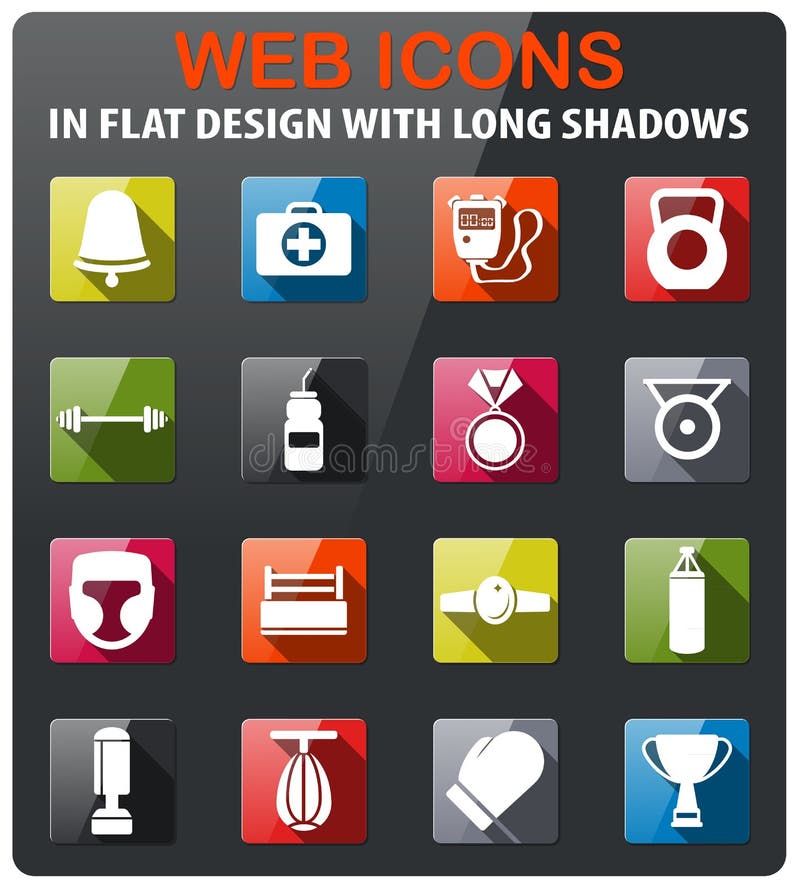 Boxing simply icons stock illustration. Illustration of boxing - 88294435