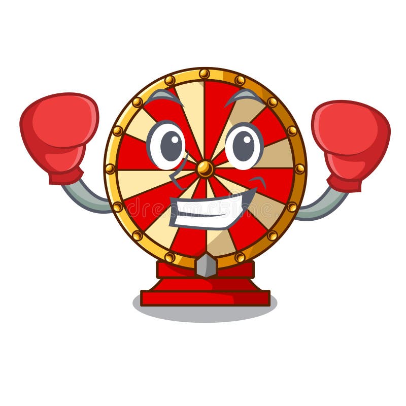Boxing Spinning Wheel Game the Mascot Shape Stock Vector - Illustration ...