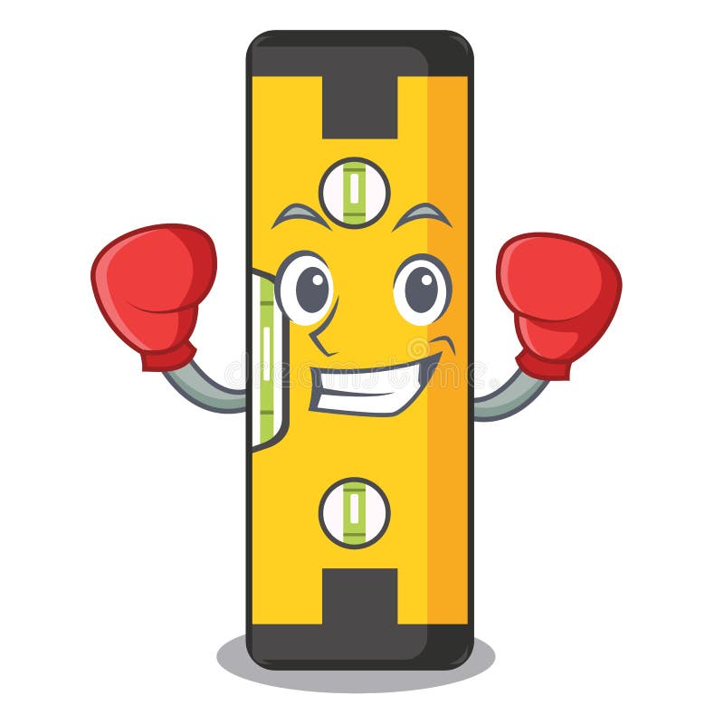 Boxing Spirit Level Isolated in the Cartoon Stock Vector - Illustration ...