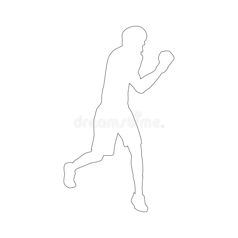 Boxing Sport Person Icon Vector Stock Illustration - Illustration of ...
