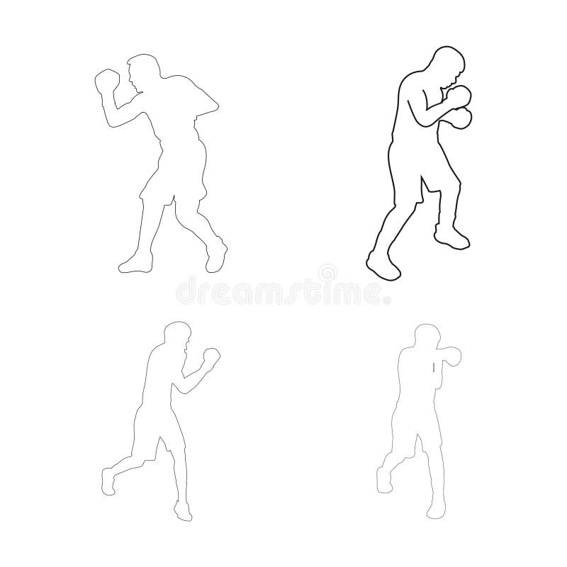 Boxing Sport Person Icon Vector Stock Illustration - Illustration of ...