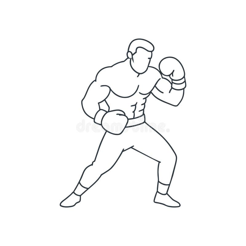 Boxing sport person icon stock vector. Illustration of cartoon - 310288669