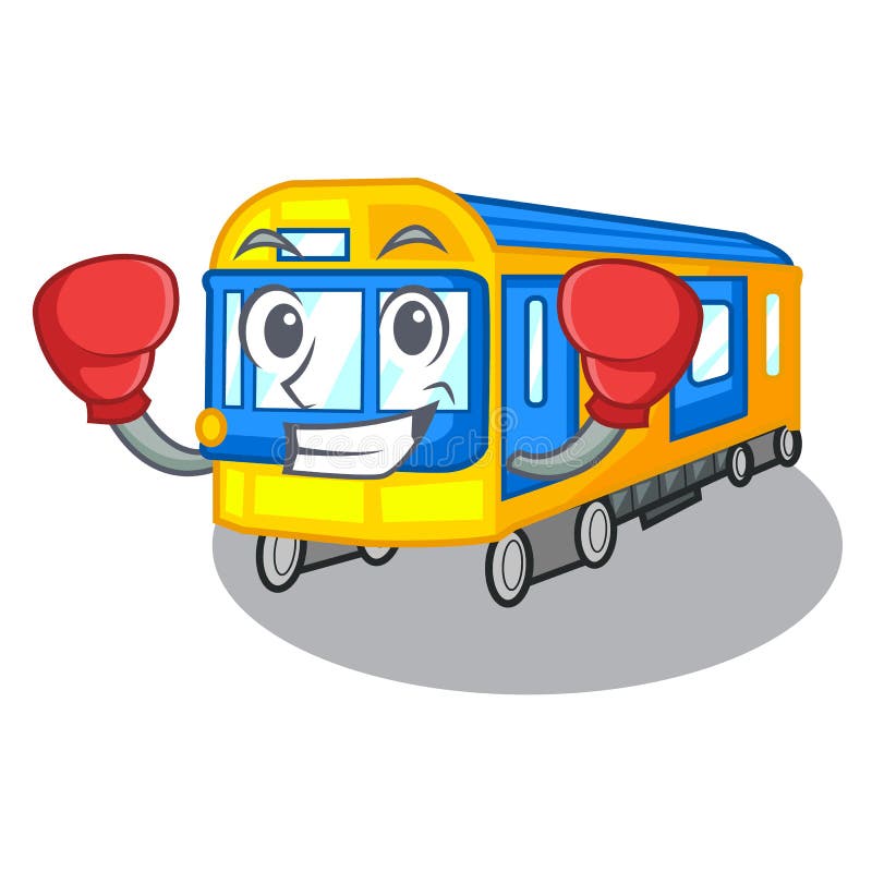 Boxing Subway Train in the Shape Characters Stock Vector - Illustration ...