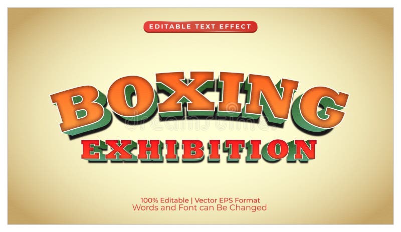 Boxing Text Effect Classic Style Vector Stock Vector - Illustration of ...