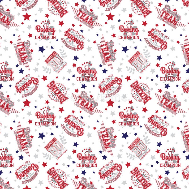 Boxing Theme Vector Seamless Sport Pattern Background Stock ...