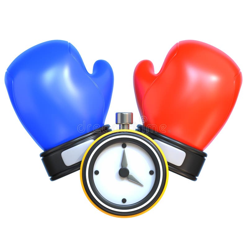Boxing Time 3D Icon stock illustration. Illustration of fight - 356963462