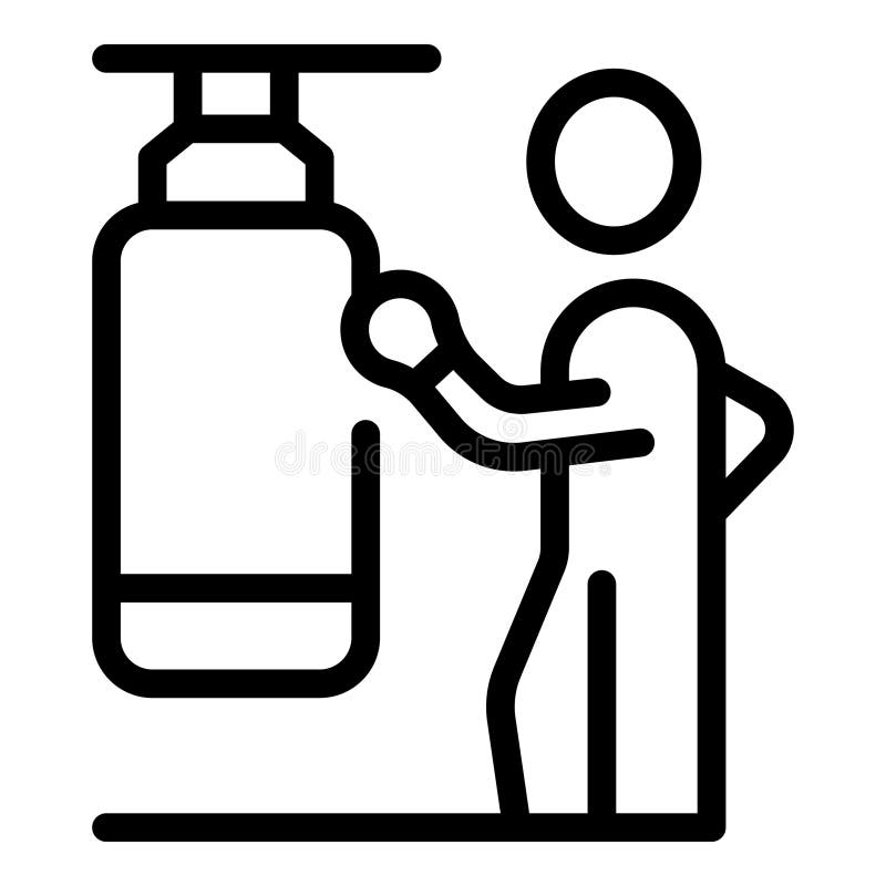 Boxing Training Icon Outline Vector. Fight Club Stock Illustration ...