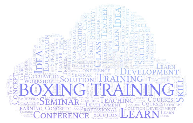 Boxing Training Word Cloud. Stock Illustration - Illustration of boxing ...