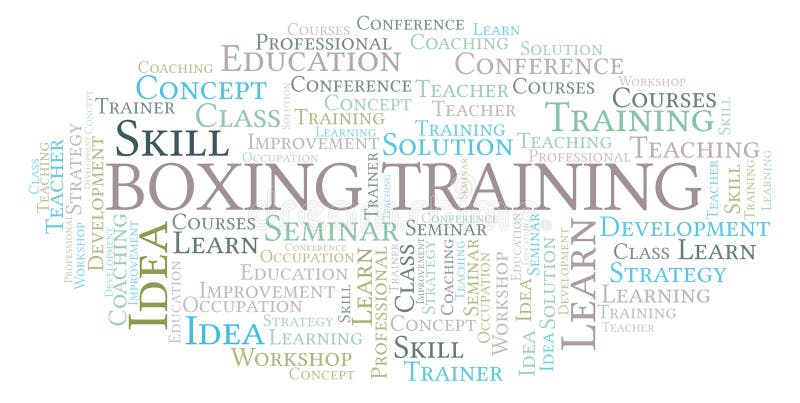 Boxing Training Word Cloud. Stock Illustration - Illustration of ...