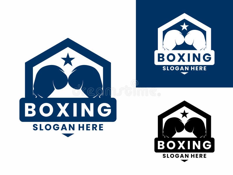Boxing Vintage Logo Design Vector Template. Sport Boxer Logo Design ...