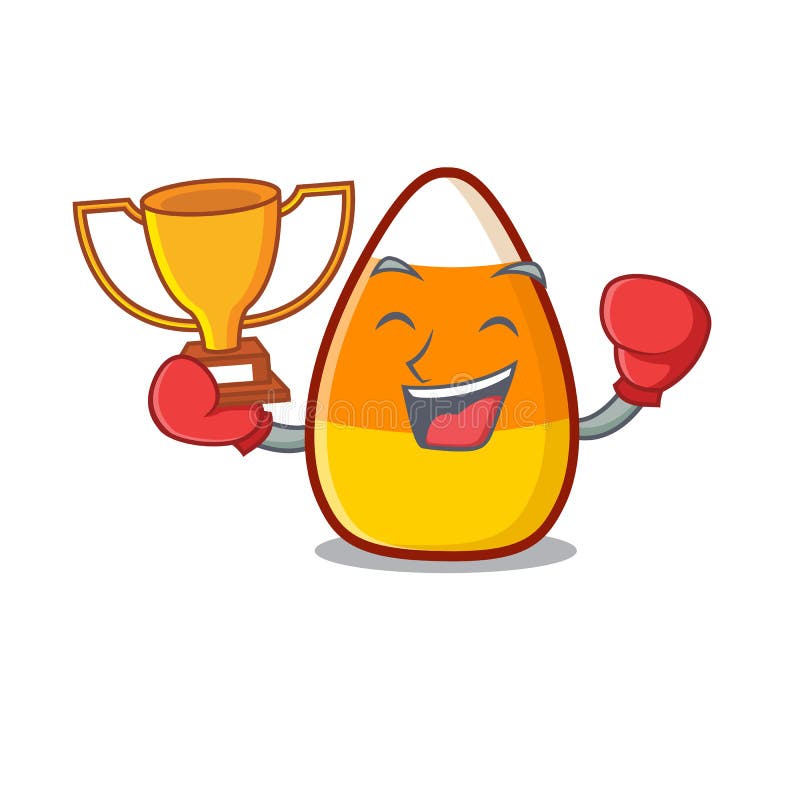 Boxing Winner Candy Corn Placed on Character Plate Stock Vector ...