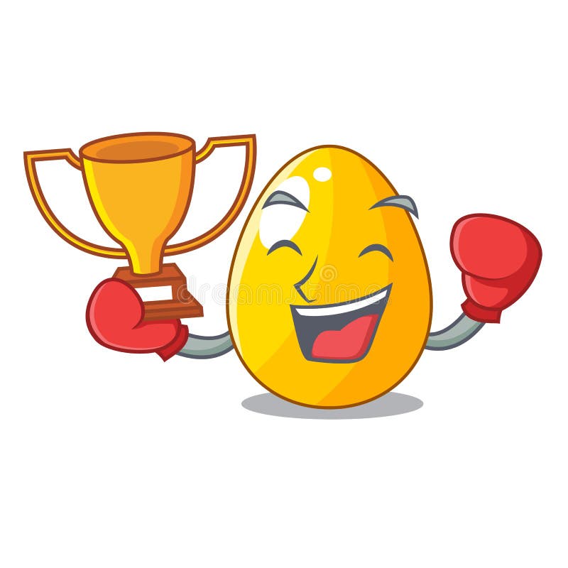 Boxing Easter Egg Cartoon Clipping on Path Stock Vector - Illustration ...