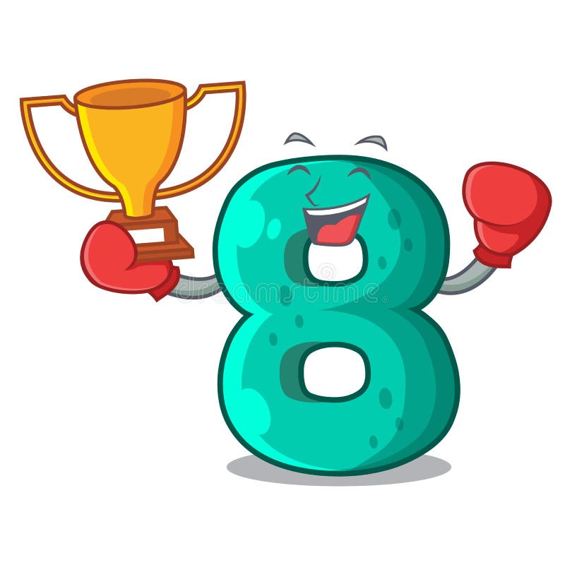 Boxing Winner Number Eight Volume Logo the Mascot Stock Vector ...