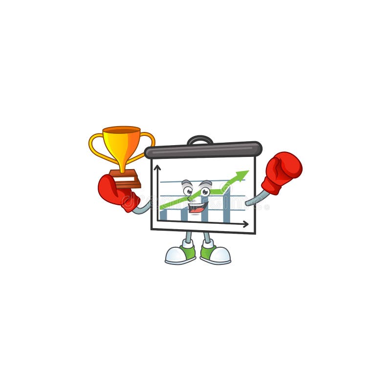 Boxing Winner Up Graphic Board Cartoon Mascot Style Stock Vector ...