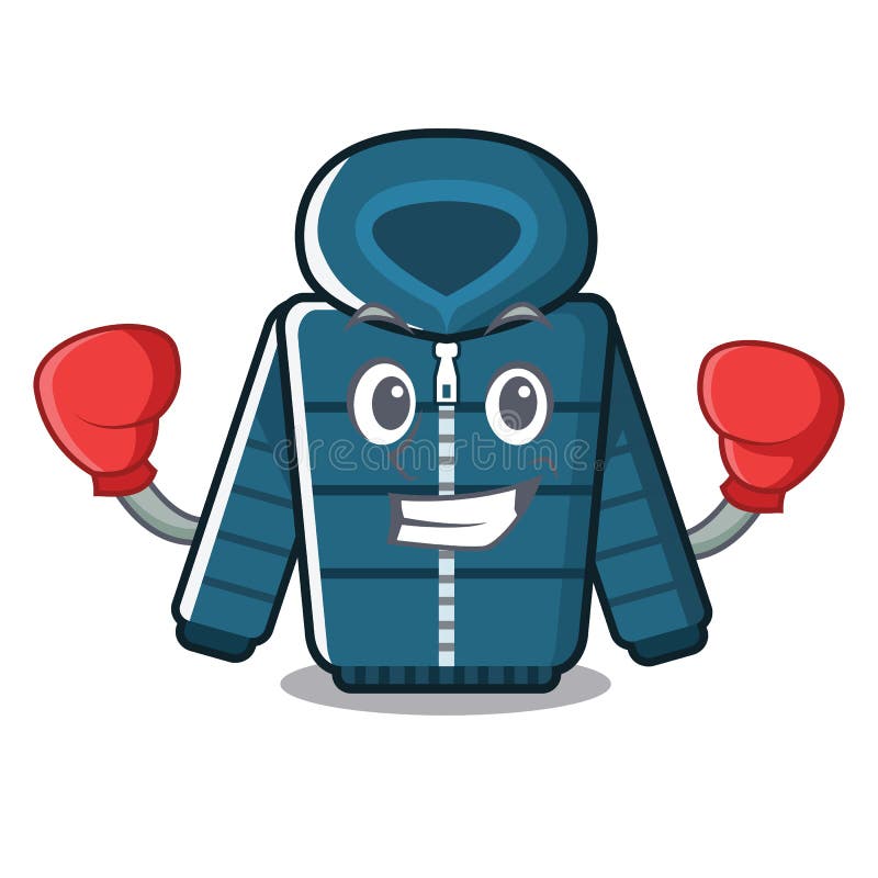Boxing Winter Coat in the Character Shape Stock Vector - Illustration ...