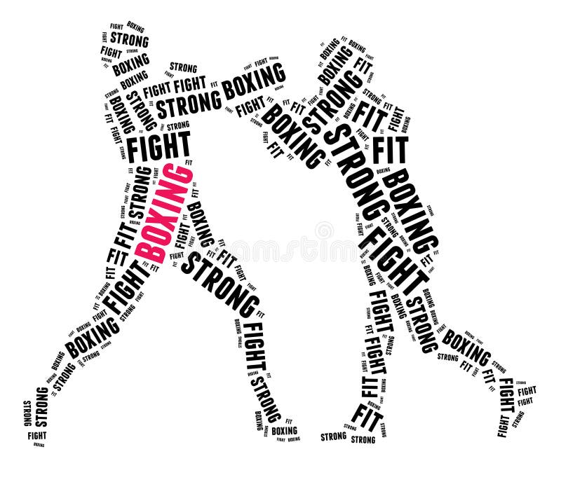 Boxing in word cloud stock illustration. Illustration of punch - 29661993
