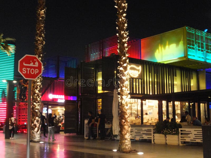 BoxPark in Dubai, UAE editorial photography. Image of arab - 83004952