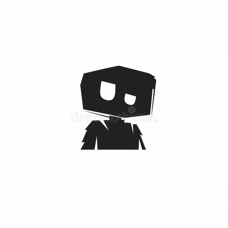 Boxy Character Logo stock illustration. Illustration of friendly ...