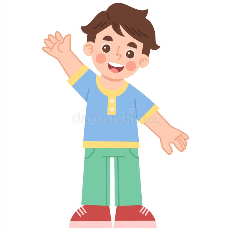 Little Boy Waving Stock Illustrations – 3,952 Little Boy Waving Stock ...