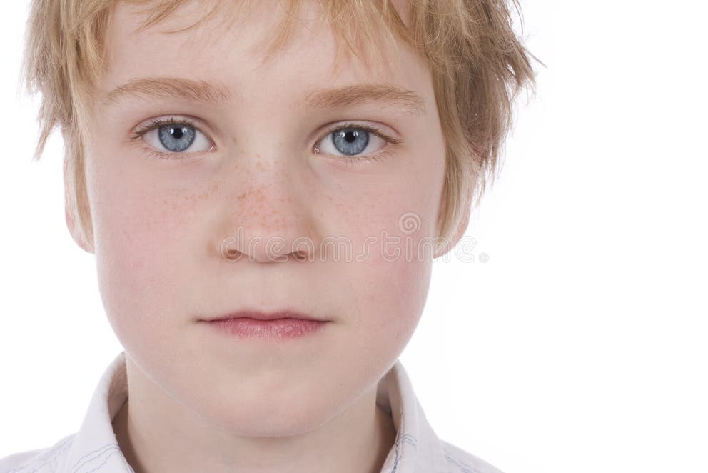 Boy stock photo. Image of preteen, child, isolated, freckle - 4611374