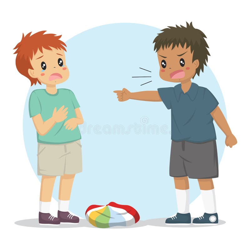 Boy Accusing His Friend, Character Vector Stock Vector - Illustration ...