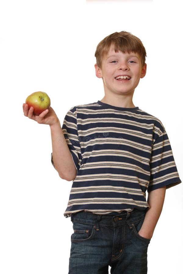 Kid offering apple stock photo. Image of offer, youth, cute - 172600