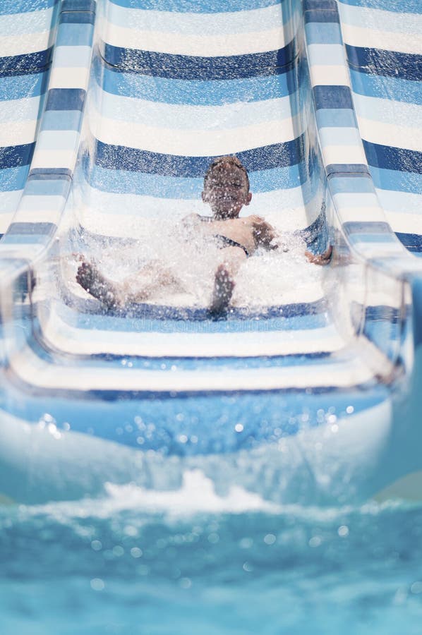 Boy at aqua park stock image. Image of amusement, heat - 42851971