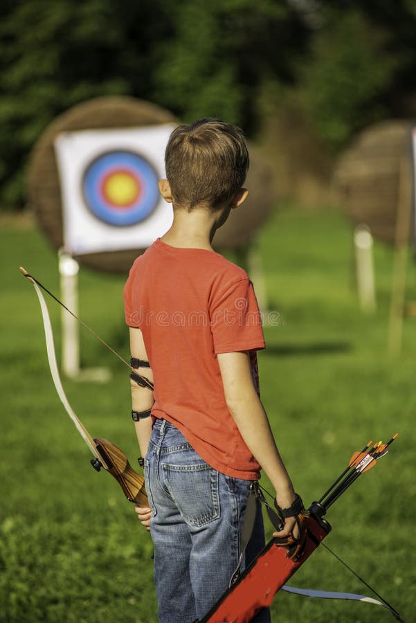 Boy during Archery Tournament Stock Photo - Image of action, objective ...