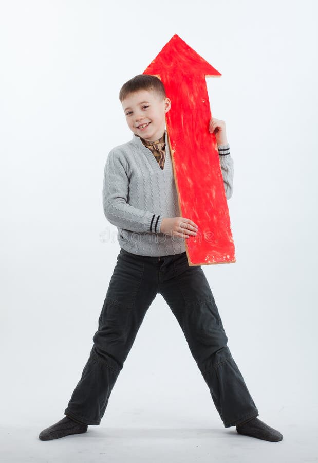 Boy with an arrow stock image. Image of arrow, full, emotions - 23329105