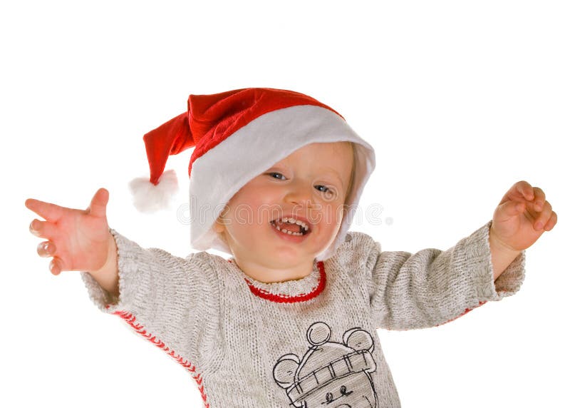 Boy as santa clause stock image. Image of happy, celebrating - 7220193