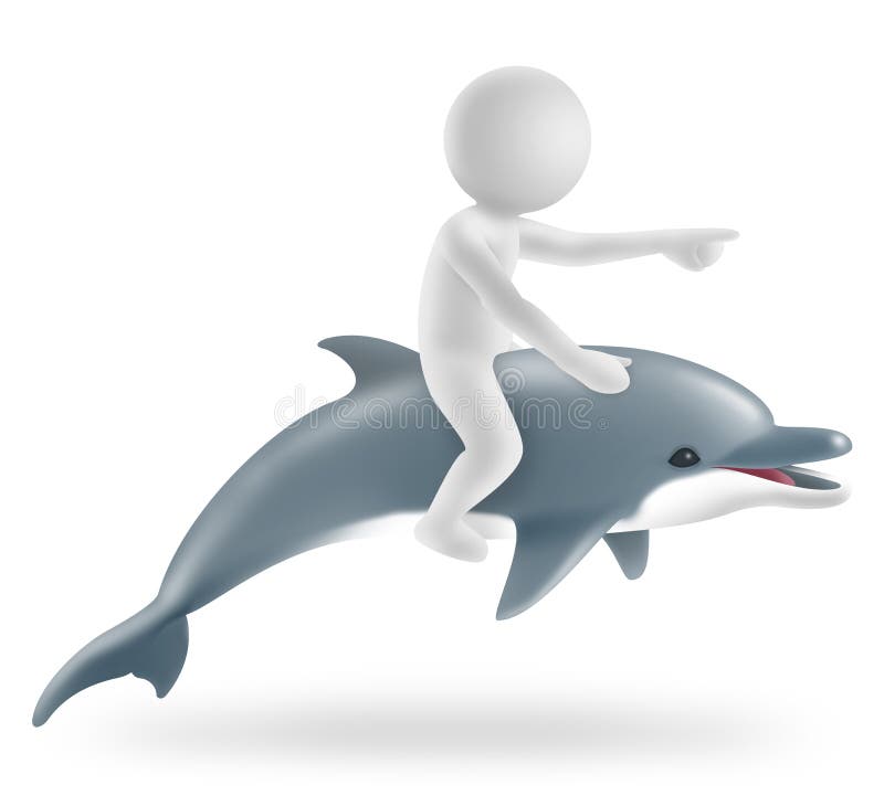 Boy astride a dolphin stock illustration. Illustration of fauna - 35199062