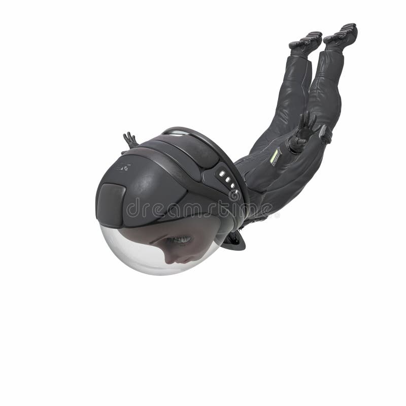 Boy the Astronaut Explorer in White Background Flying Down Stock ... Boy the Astronaut Explorer in White Background Flying Down Stock ...