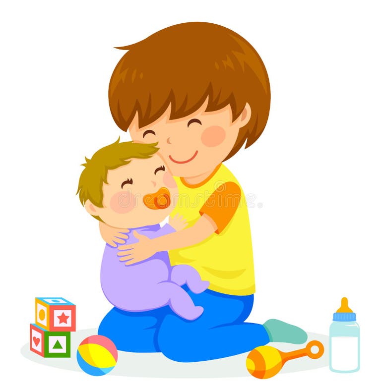 Brother Sister Hugging Stock Illustrations – 573 Brother Sister Hugging ...