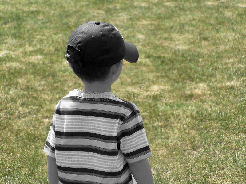 Boy Back on stock image. Image of children, grass, back - 284457