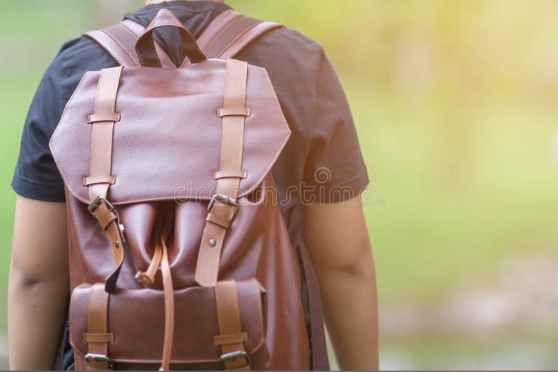 Boy with a Backpack on His Back Stock Image - Image of asian, outdoor ...