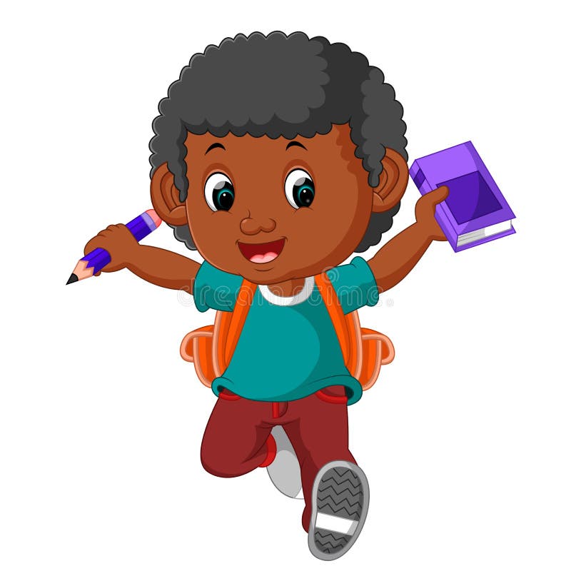 Boy with backpacks cartoon stock vector. Illustration of schoolboy ...