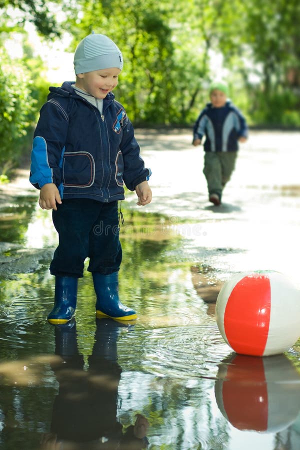 Puddle Jumper stock photo. Image of environment, jumping - 15332264