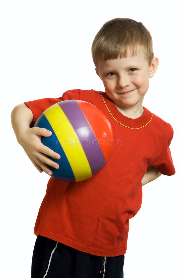 Boy with a ball stock photo. Image of young, junior, exercise - 4756308