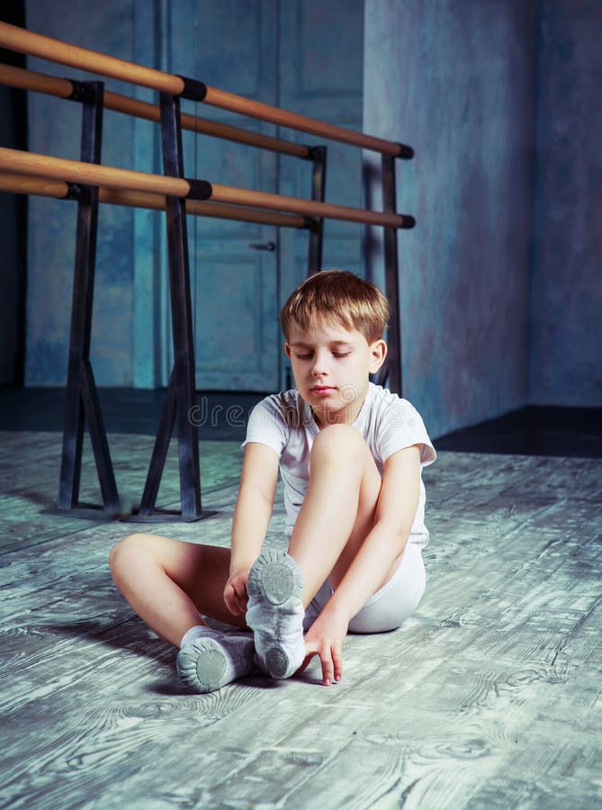Boy Ballet Dancer Doing Exercise Stock Photo - Image of happy ...