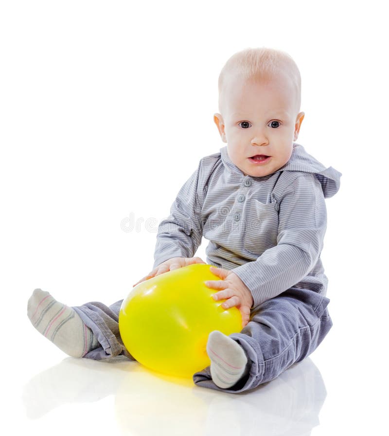Boy with balloon stock image. Image of pursuit, concentration - 85823265