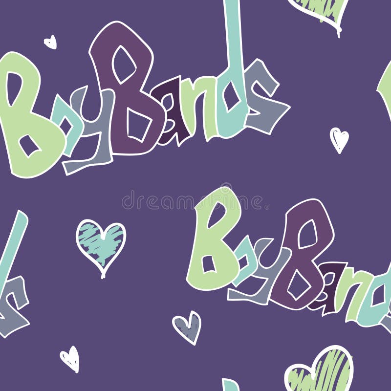 Boy Bands Seamless Pattern stock vector. Illustration of popular - 30598782