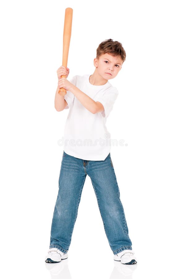 Boy with baseball bat stock photo. Image of male, natural - 30565762